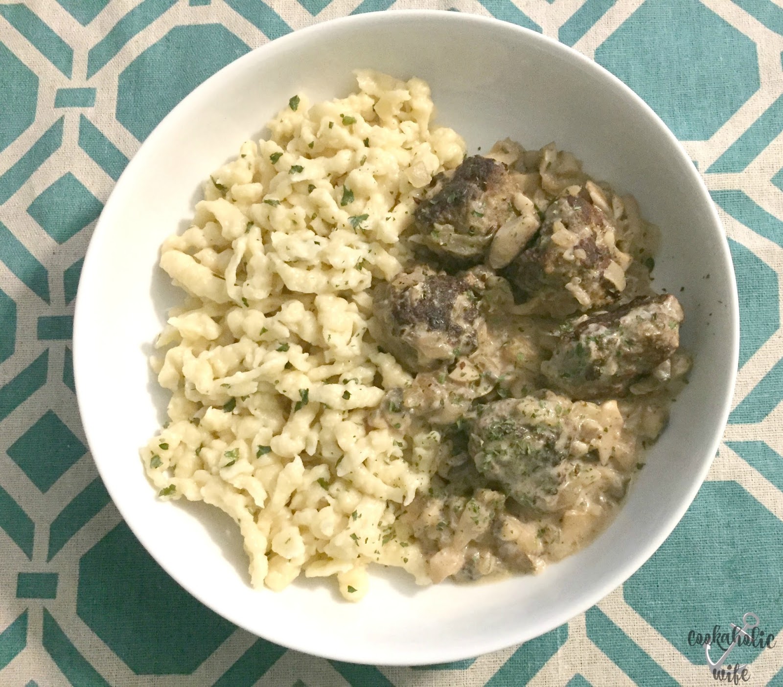 German Meatballs and Spaetzle - Cookaholic Wife