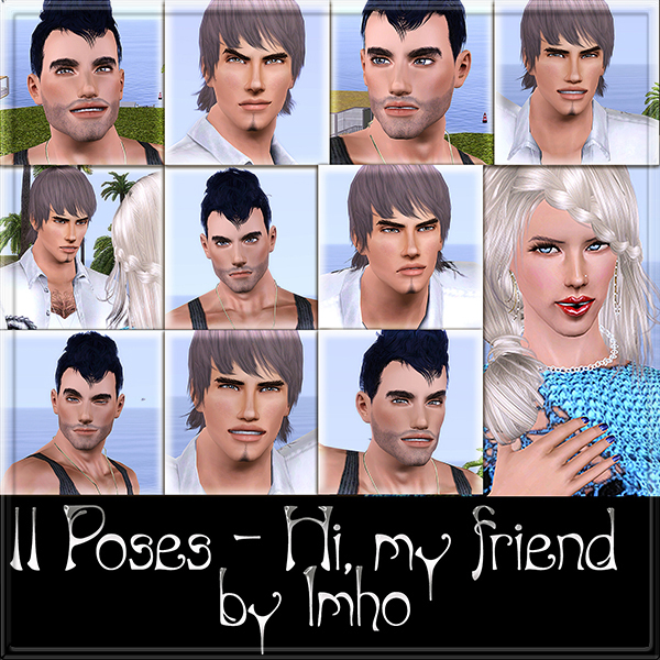 My Sims 3 Blog: 11 Poses - Hi, my friend by IMHO