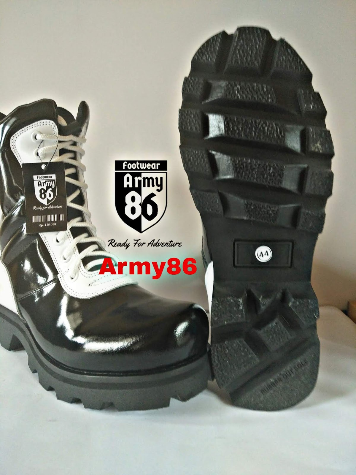 Sepatu PDL TNI Polri Army 86 Footwear: Sepatu PDL Provost Polri Full Kulit