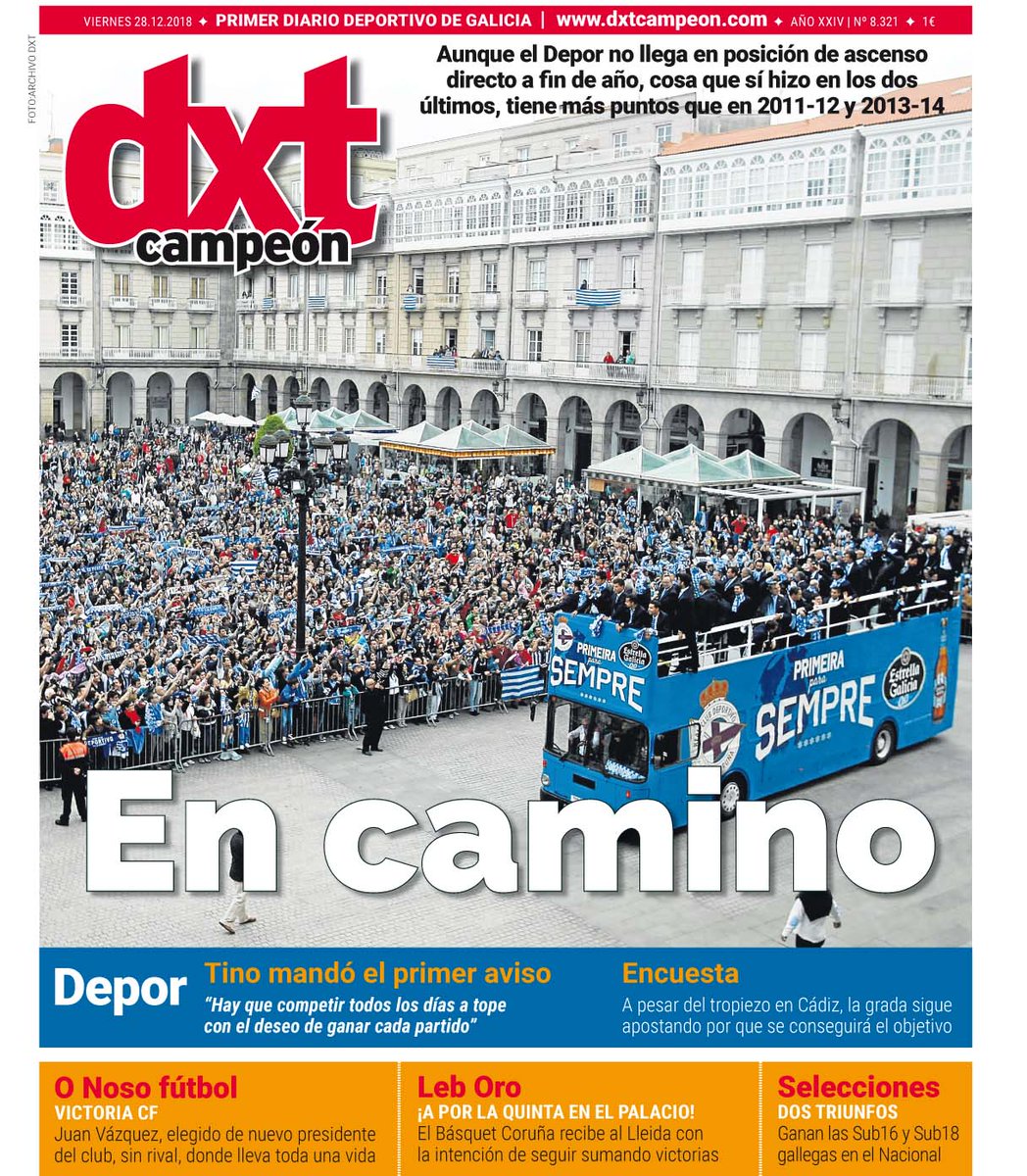 Riazor Deportivo: LA PORTADA DEL DXT