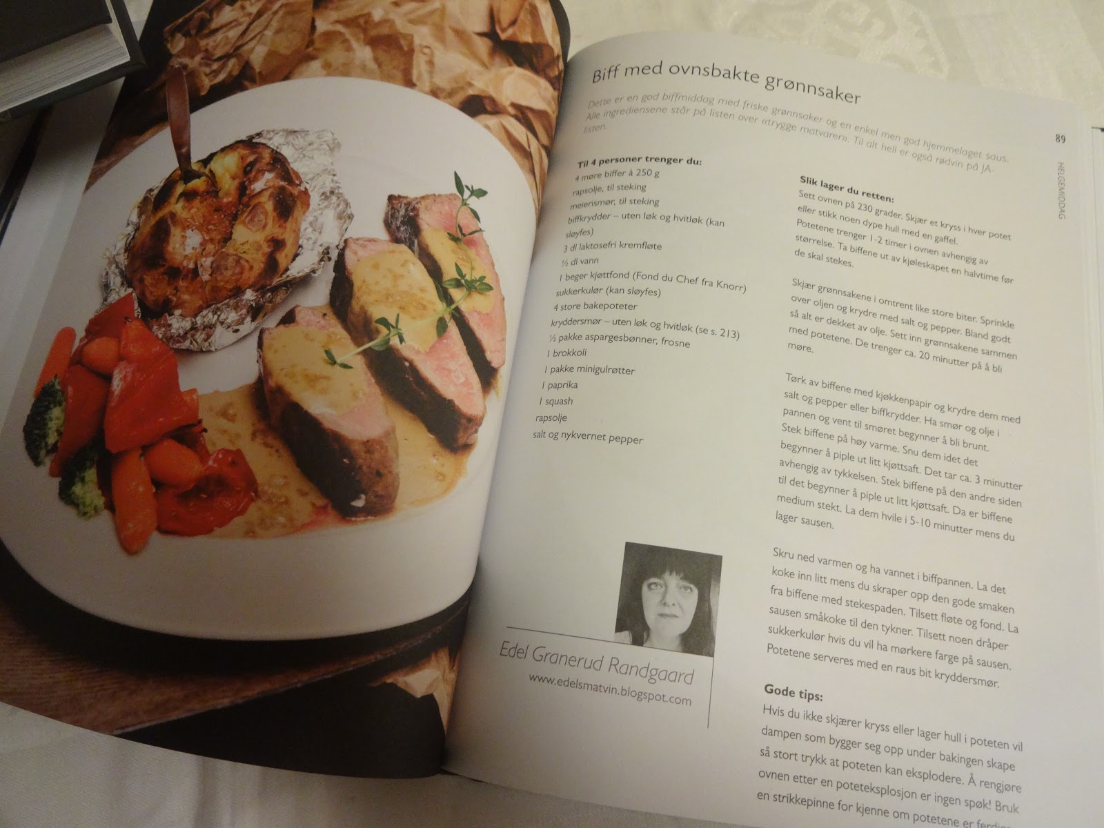 Edels Mat : Biff med ovnsbakte grønnsaker og fløtesaus lavFODMAP