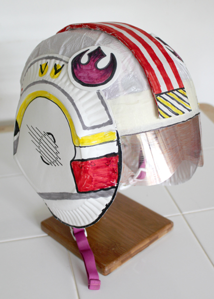 Filth Wizardry: Kid's DIY Star Wars X-wing fighter pilot's helmet