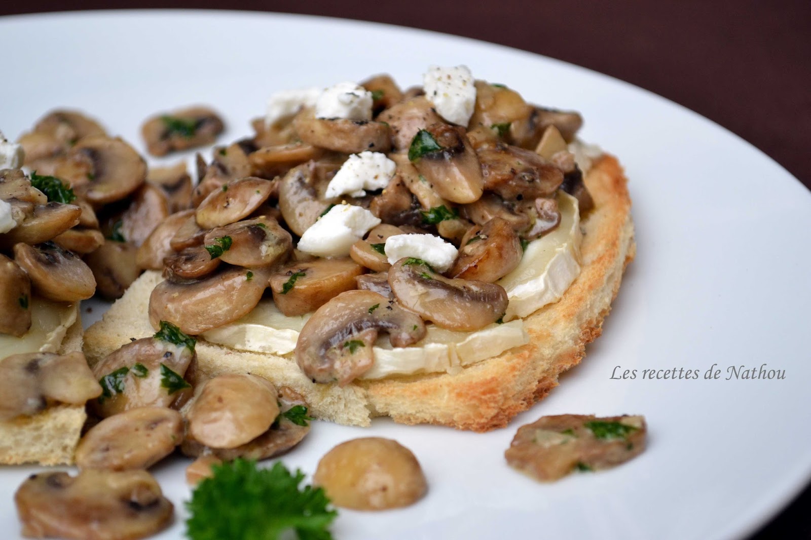 Ma cuisine au fil de mes idées...: Toast aux champignons de Paris ...
