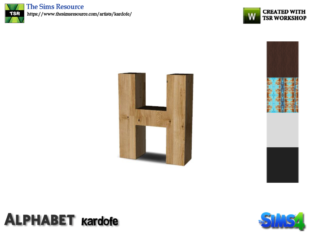 kardofe Creaciones Sims: ALPHABET
