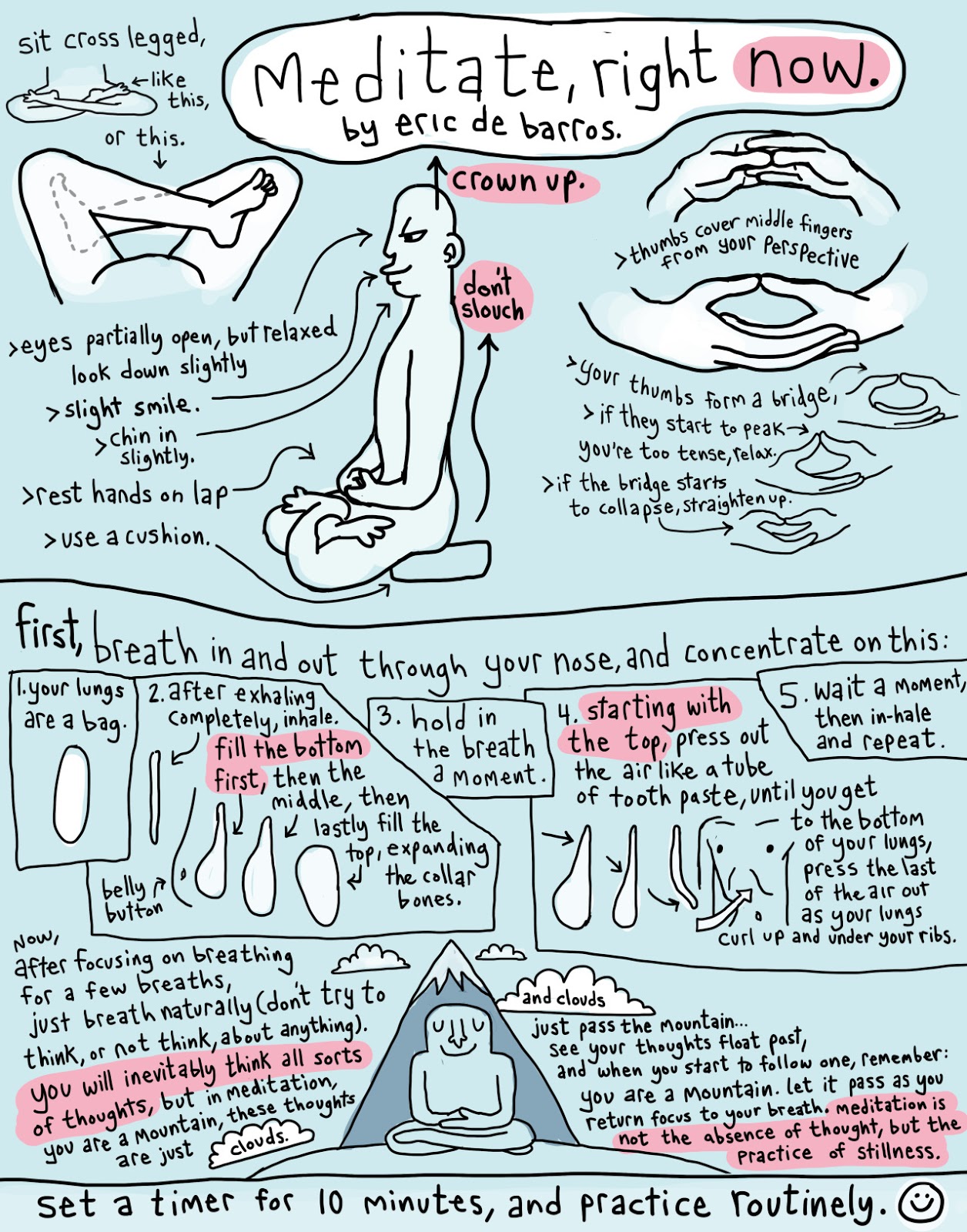 Woah, lotta Info!: Meditate right now by Eric De Barros