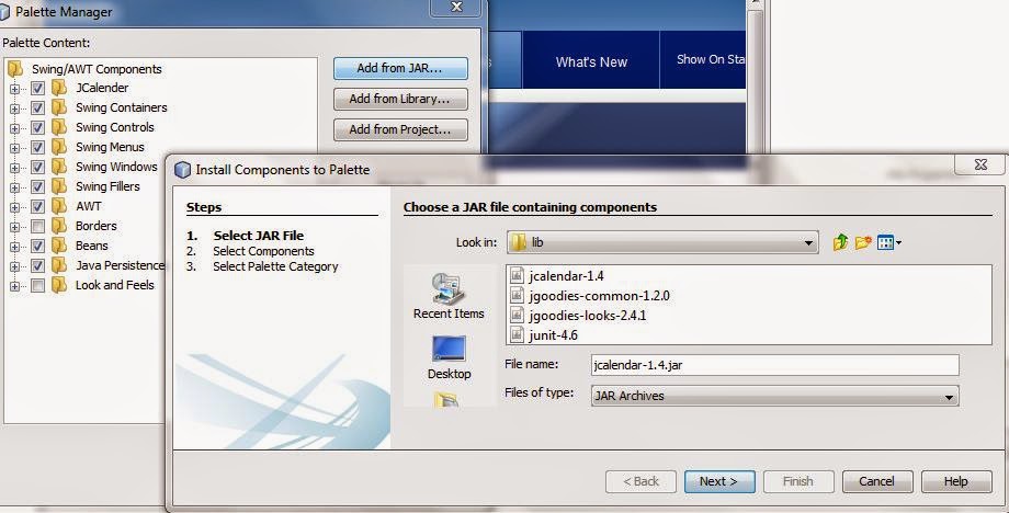 Adding a calendar in netbeans | Program Desktop