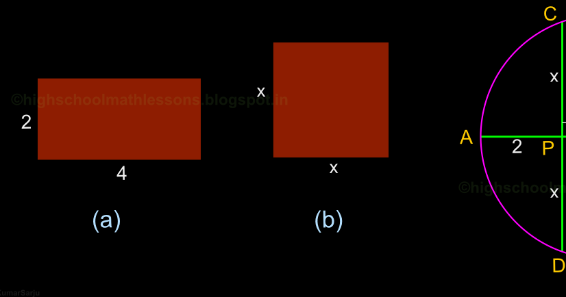 High school Mathematics Lessons: Chapter 27.11 - Rectangle into Square ...