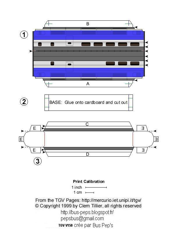 Maquette papier 47: TGV V150