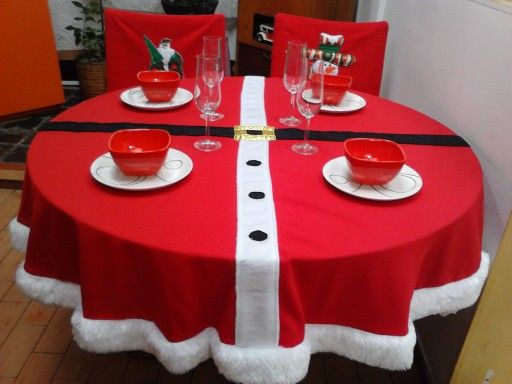 6 Ideas hermosas para hacer manteles navideños en fieltro ~ lodijoella