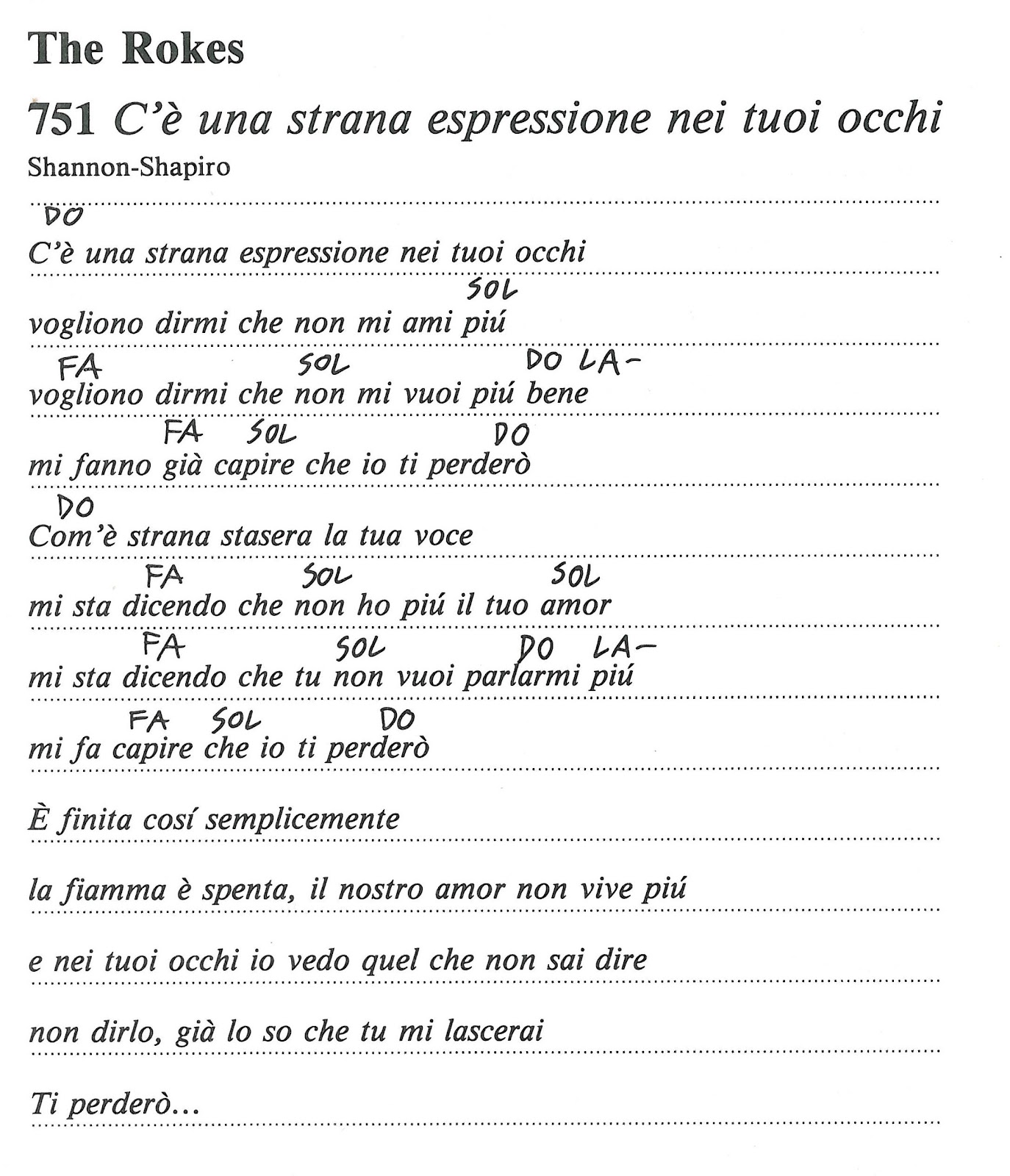 BODI SONČEK: o1 C'È UNA STRANA ESPRESSIONE NEI TUOI OCCHI (Rokes)