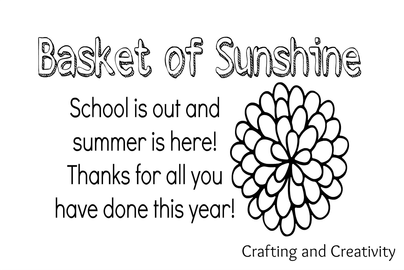 Crafting and Creativity: "Basket of Sunshine" End of the Year Teacher ...