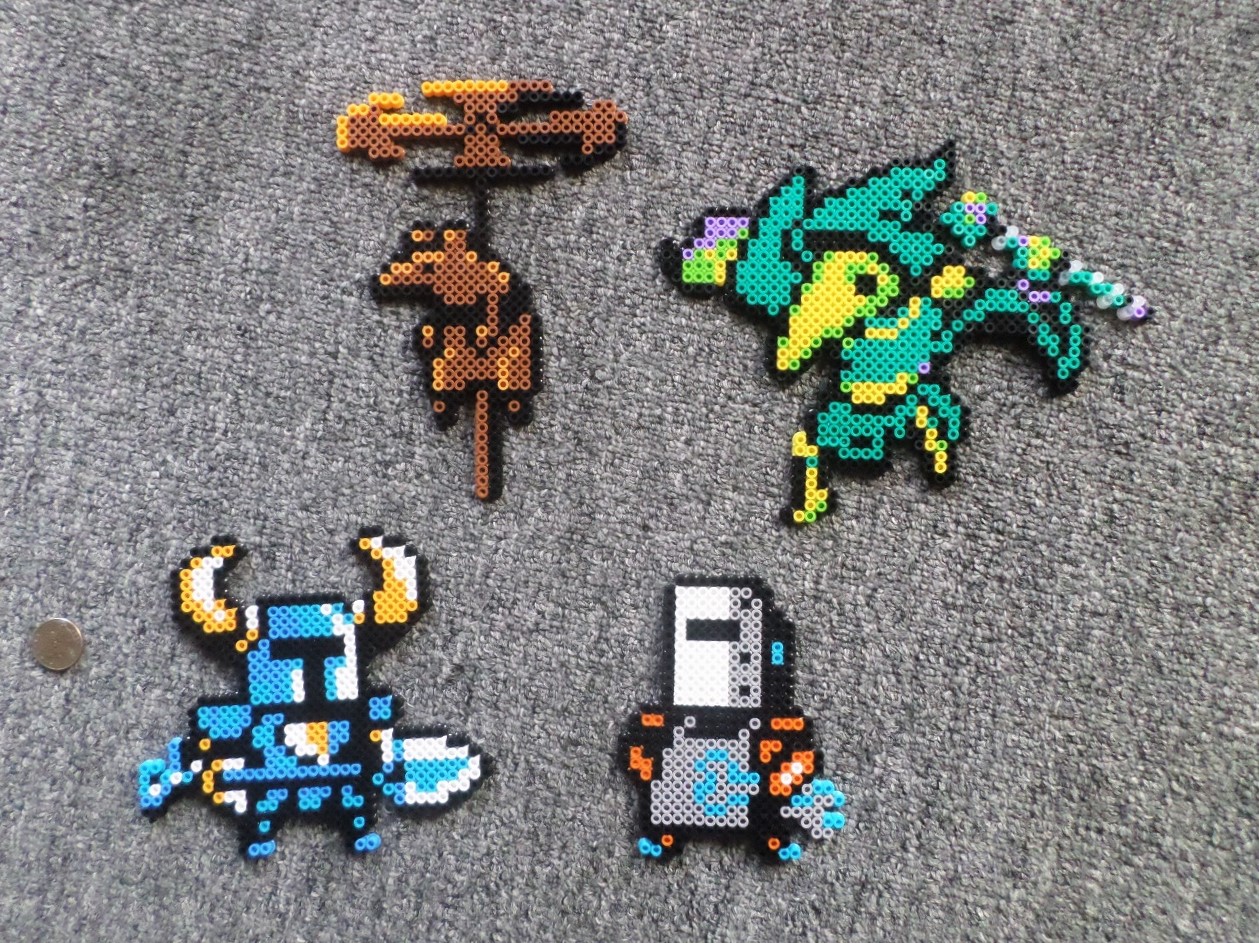 Long Black Fingers : Shovel Knight Perler Beads