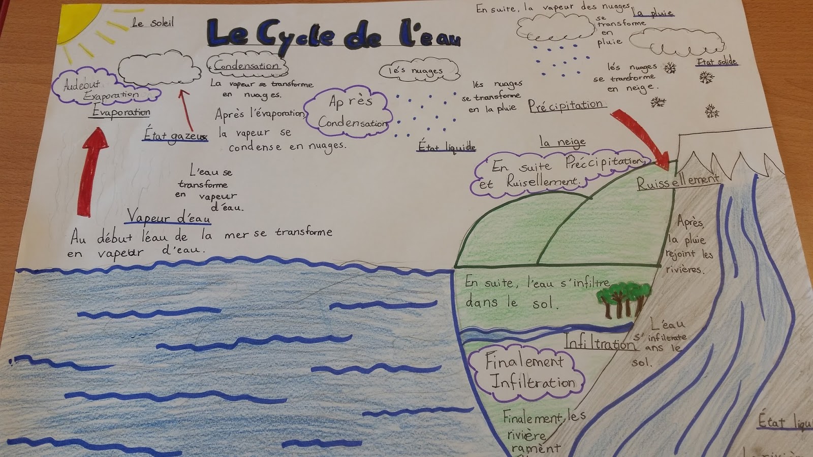 Français pour les p'tits bouts: Le cycle de l'eau