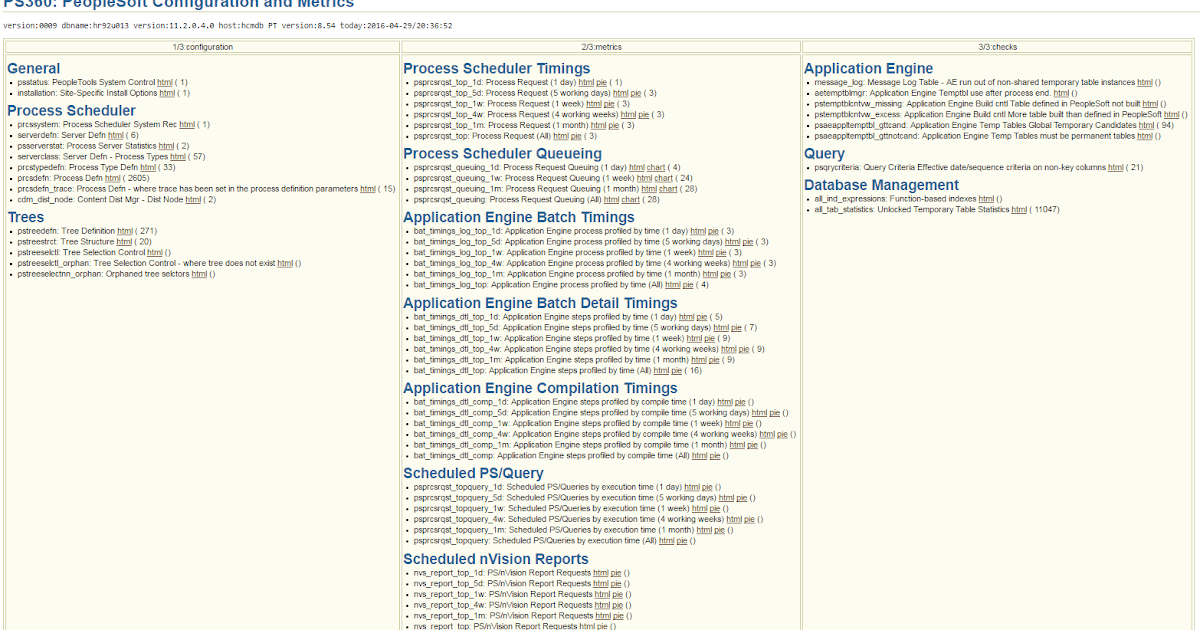 /*+Go-Faster*/ Consultancy: PS360: PeopleSoft Configuration & Metrics ...