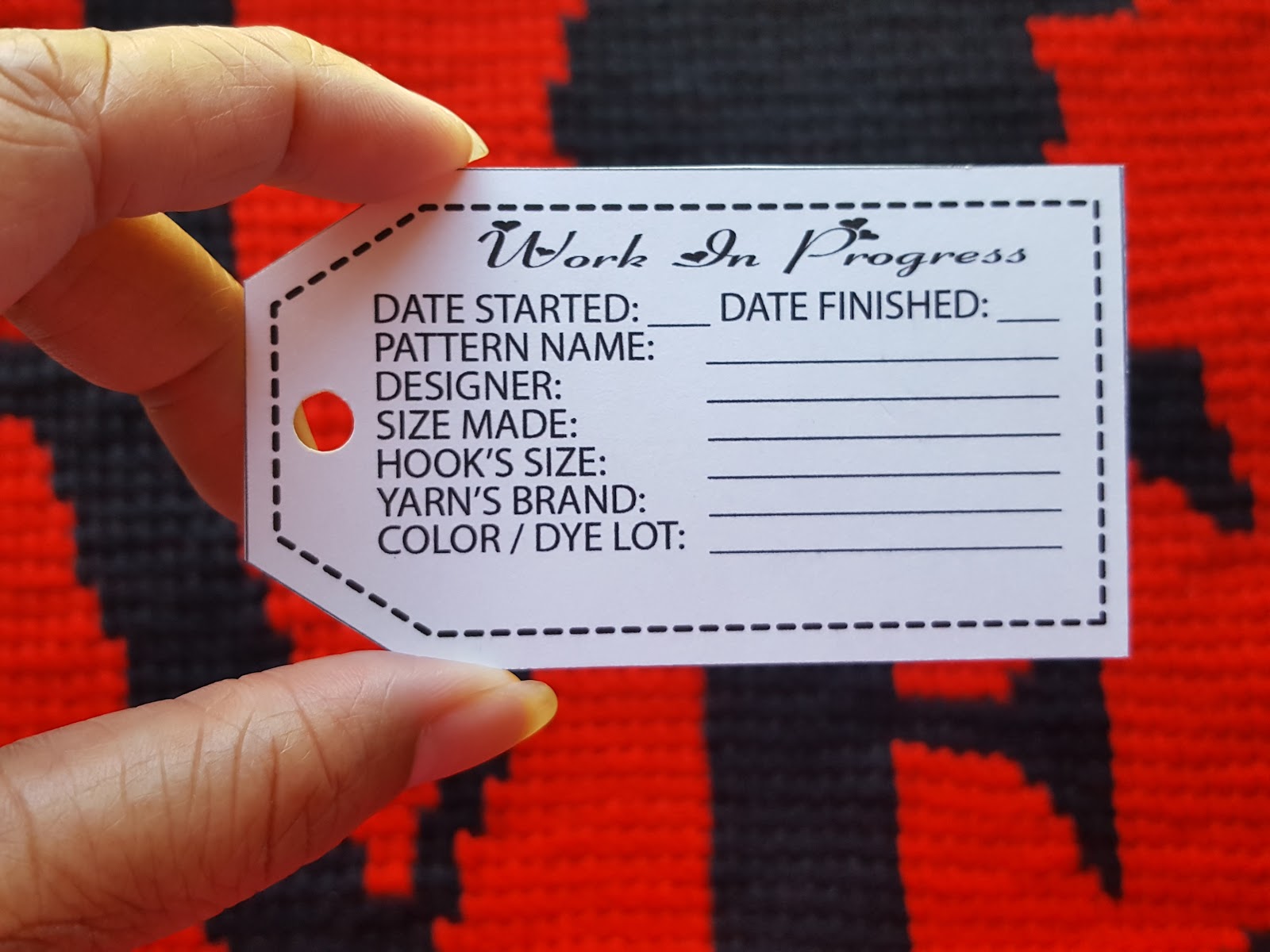 Crochet Treasures: Free Printable Work In Progress Tags