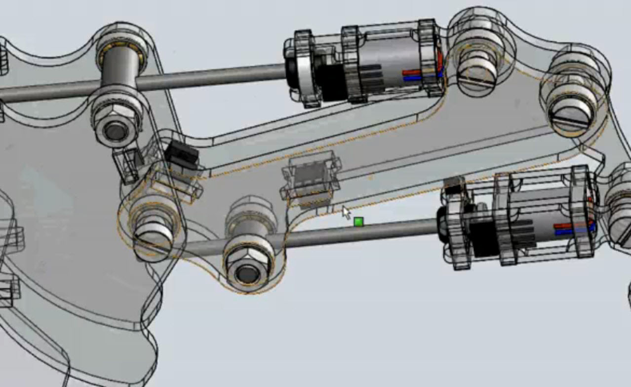 Hexapod leg simulation @ Solidworks - SolidWorks Share