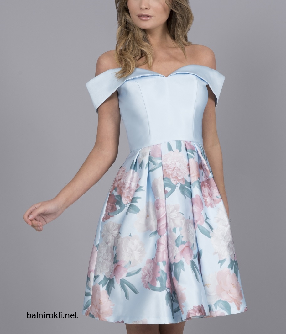 Елегантни Вечерни Рокли: Елегантни Светлосини Официални Рокли Нежни ...