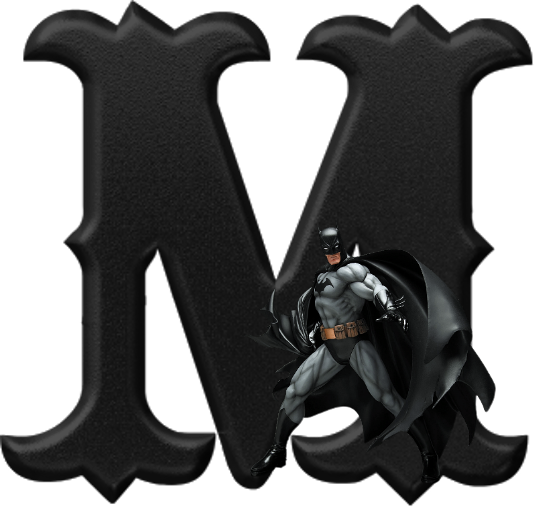 Abecedario Negro con Batman. Batman Alphabet. - Oh my Alfabetos!