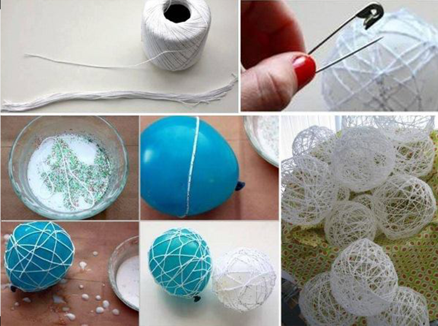 String Ball Decoration Tutorials for Christmas - trendsbyte