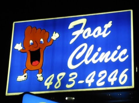 Orange Crate Art: Foot Clinic sign