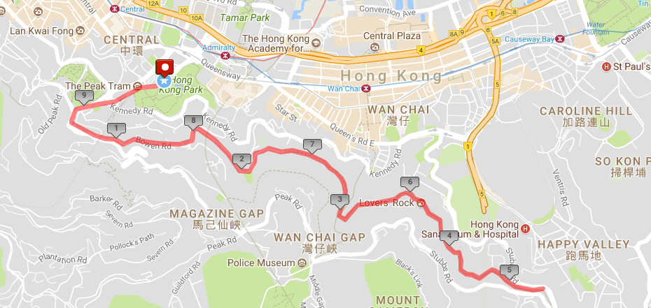 Running at Bowen Road Fitness Trail, Hong Kong