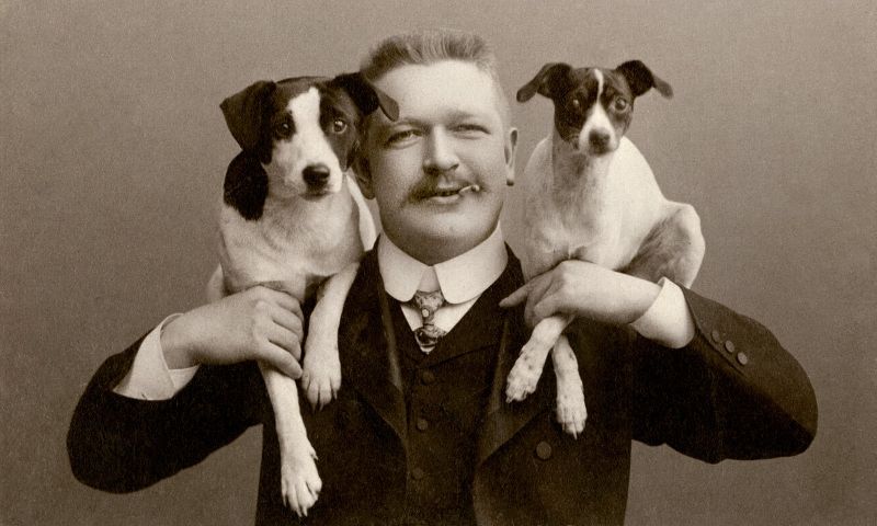 40 Lovely Photos of Victorian Gentlemen With Their Dogs From the 19th ...