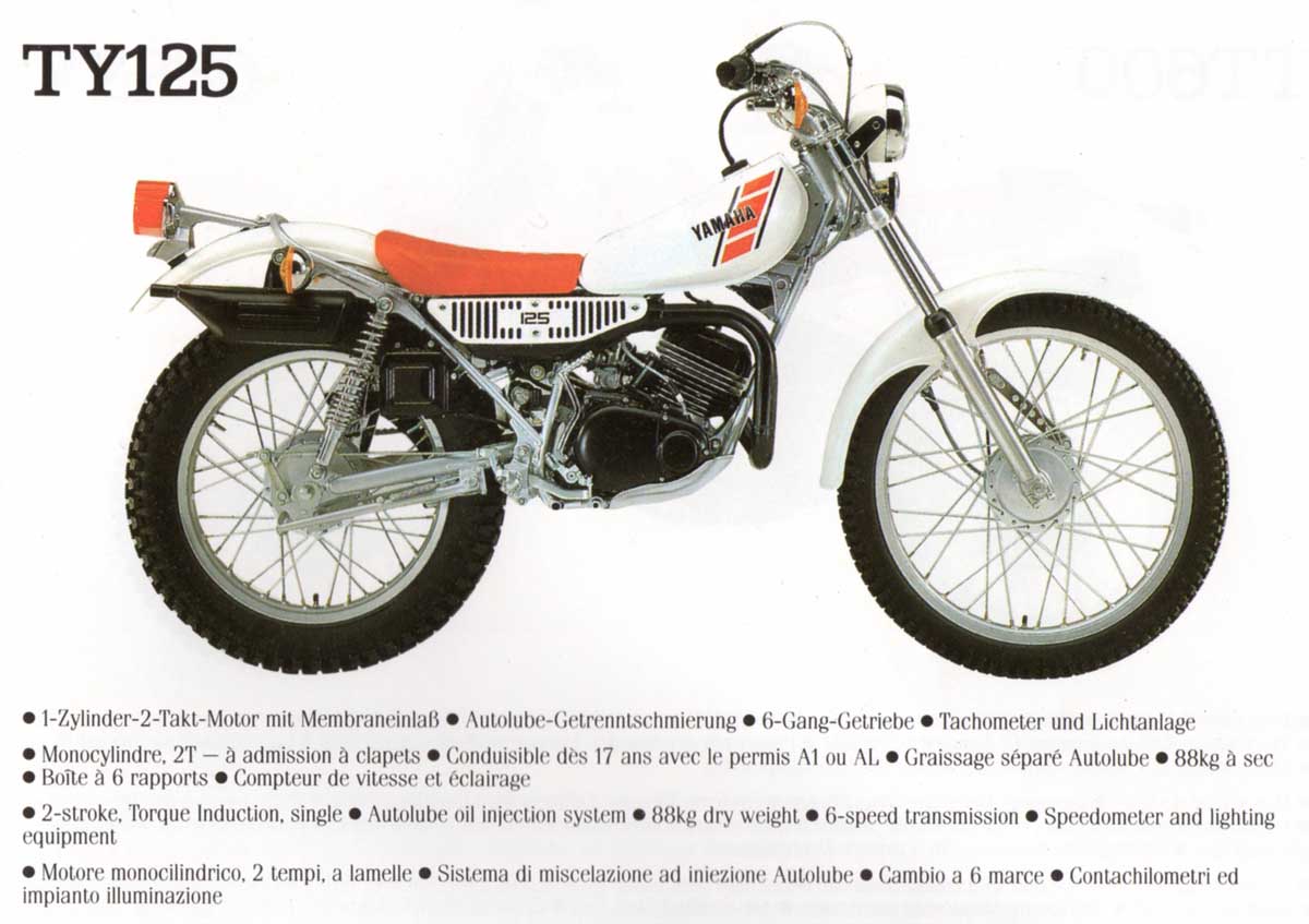 My Motorcycle Restoration Diary & Notes: Yamaha Brochure: YZ TT IT TY