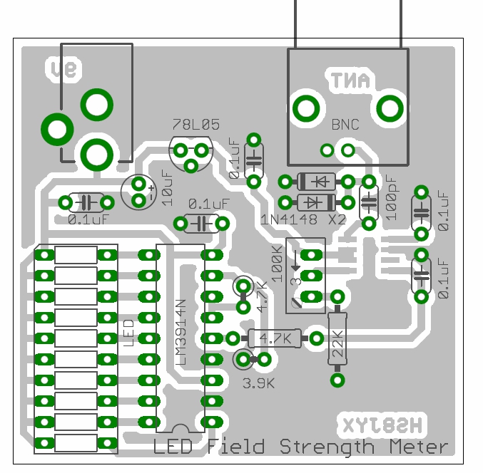 LED Field Strength Meter 1-500 MHz เครื่องมือวัดความเข้มสนาม ...