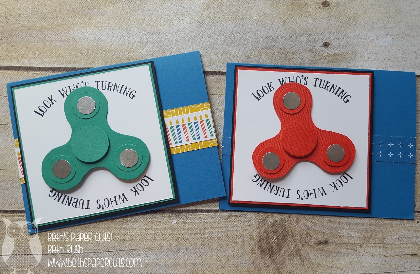 Beth's Paper Cuts: Fidget Spinner Birthday Card
