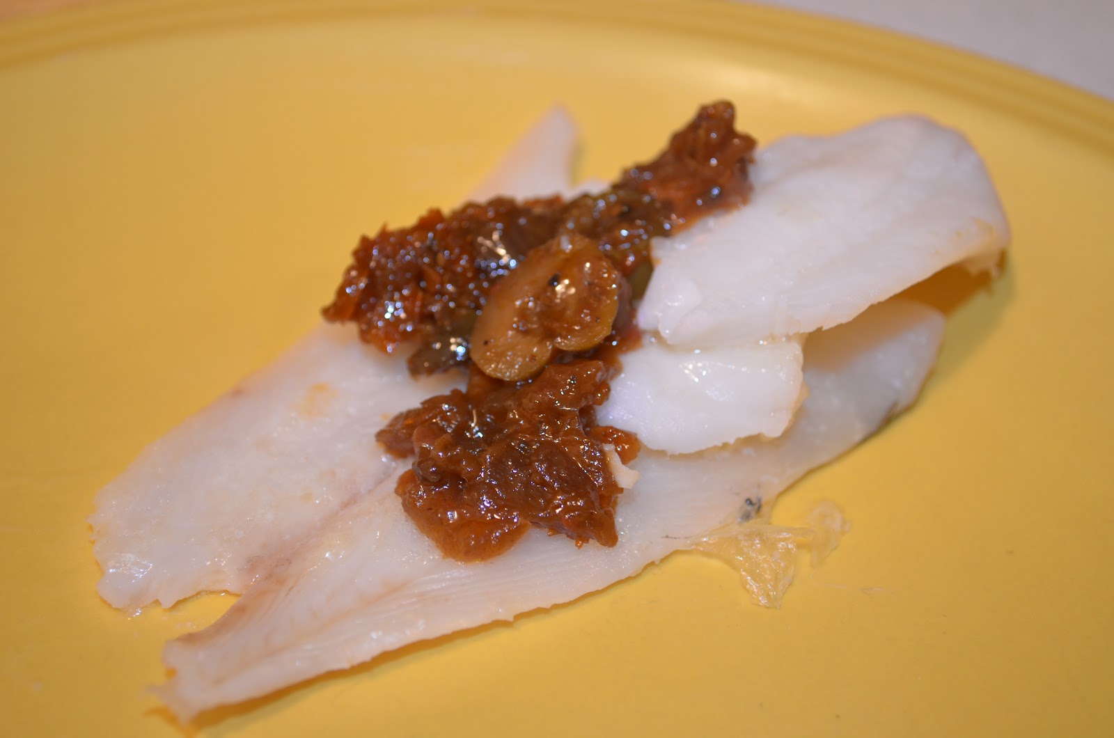 Sea Salt n Pepa: Gray Sole with Tomato-Olive Relish