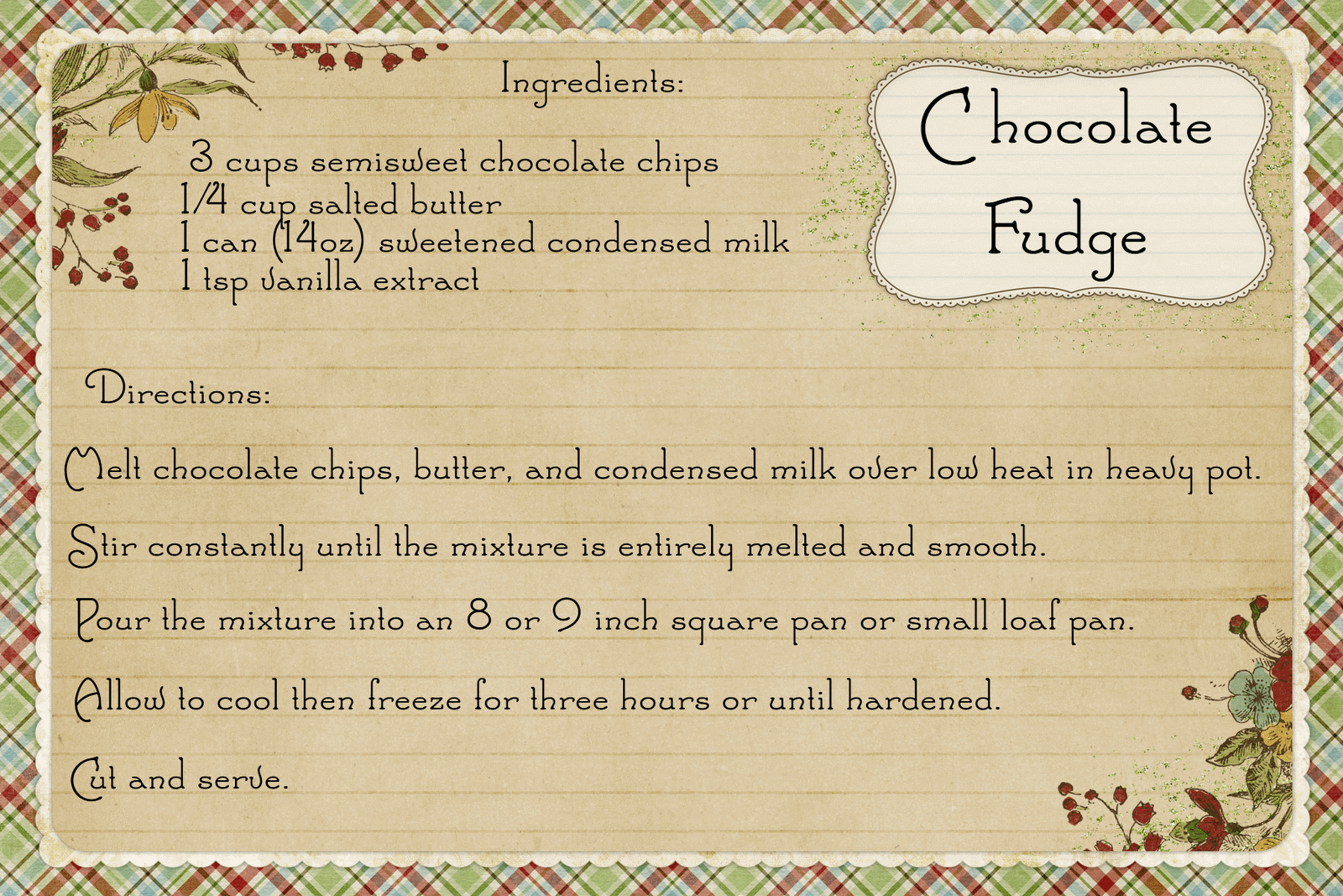 Appleseed Prim: Holiday Fudge