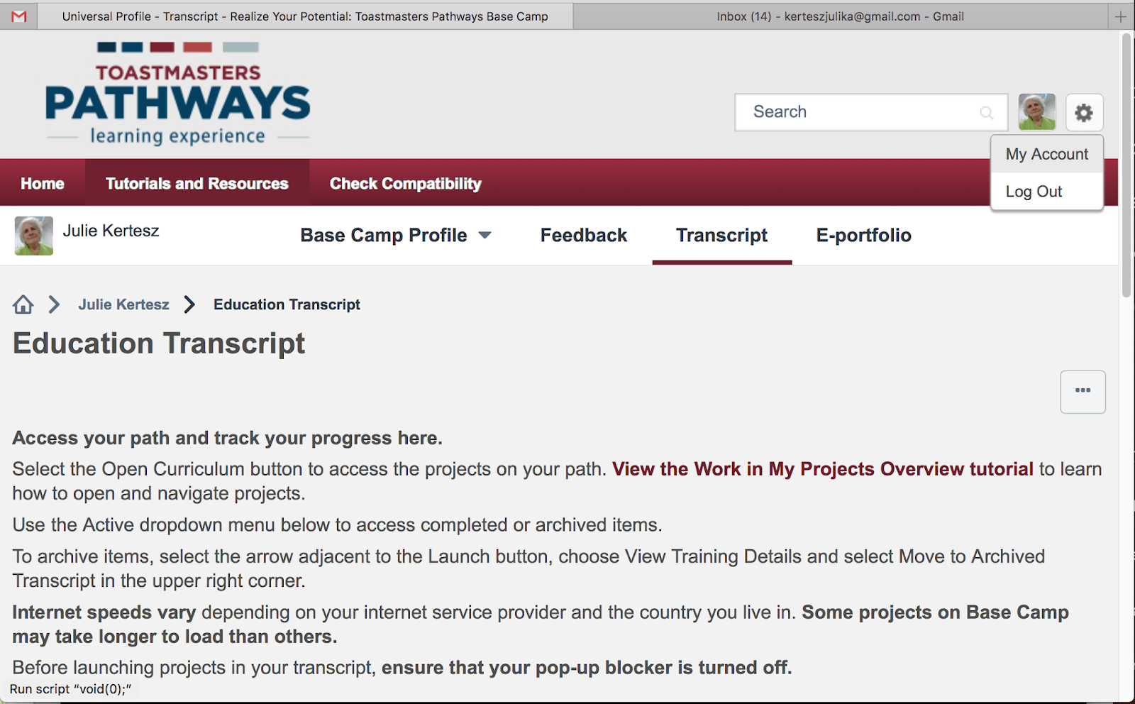 Pathways experience: Login / Logout Plus: read small texts