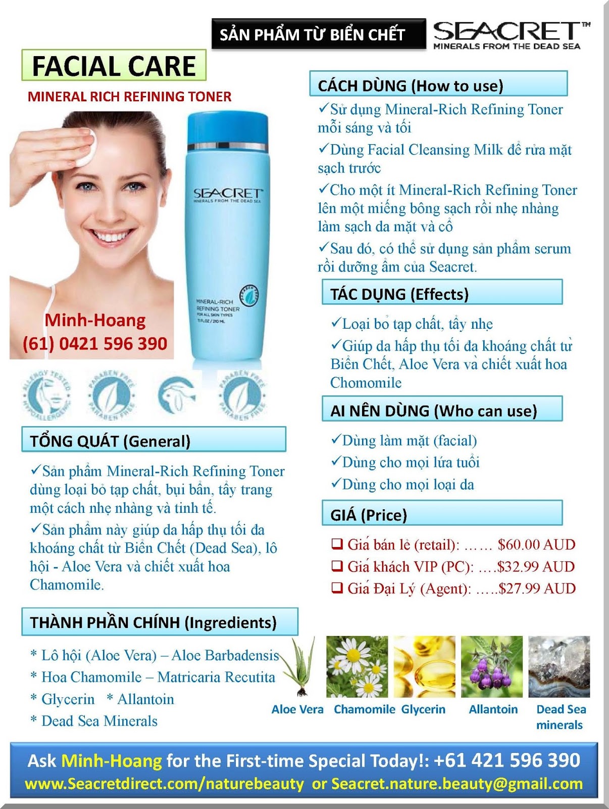 Sen Trắng: SEACRET - MINERAL-RICH REFINING TONER