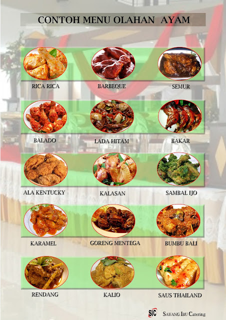 CATERING BATAM SAYANG IBU: MENU