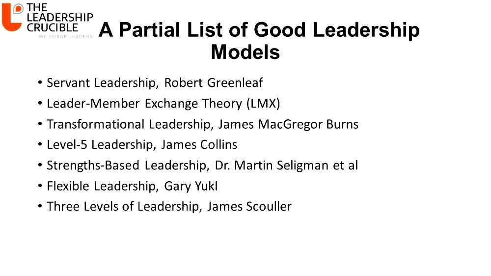 Three levels of leadership model