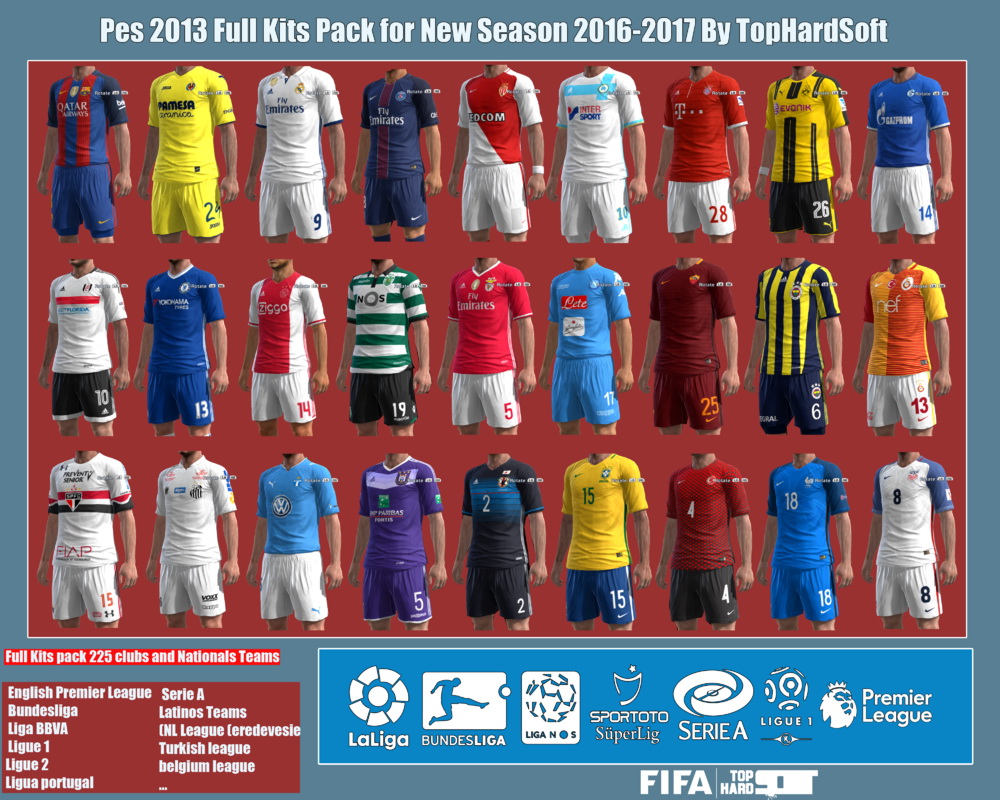 pes-modif: Pes 2013 Full Kits Pack for New Season 2016-2017 By TopHardSoft