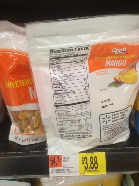 Healthy Grocery: Dried Mango, Great Value, 6 oz - Walmart