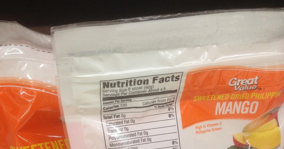 Healthy Grocery: Dried Mango, Great Value, 6 oz - Walmart