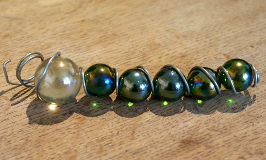 lightly enchanted: Glass Ball and Wire Cane Tops