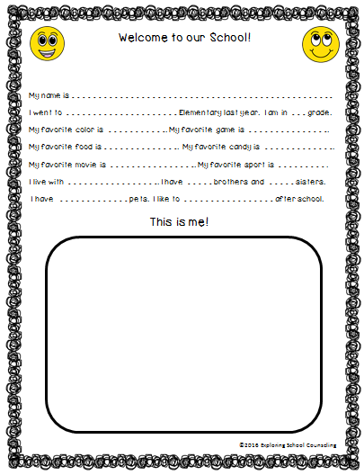 Exploring School Counseling: Welcoming New Students