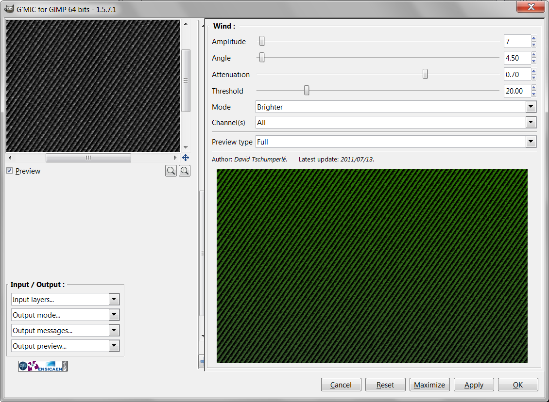 Gimp Science Labs: Filter Stripes