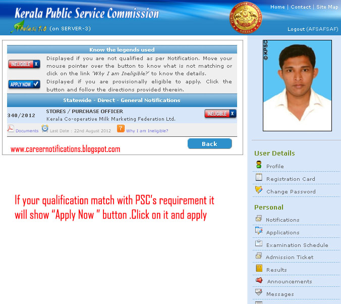 Kerala PSC One Time Registration(Thulasi) Step by Step Guide-www ...