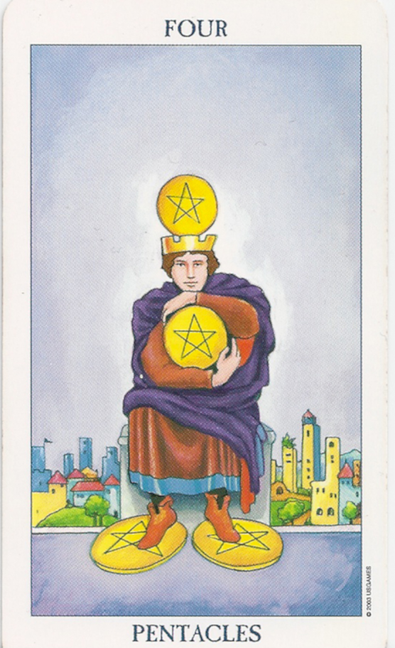 4 of Pentacles. Greed and miserliness. | Kundalini Surge