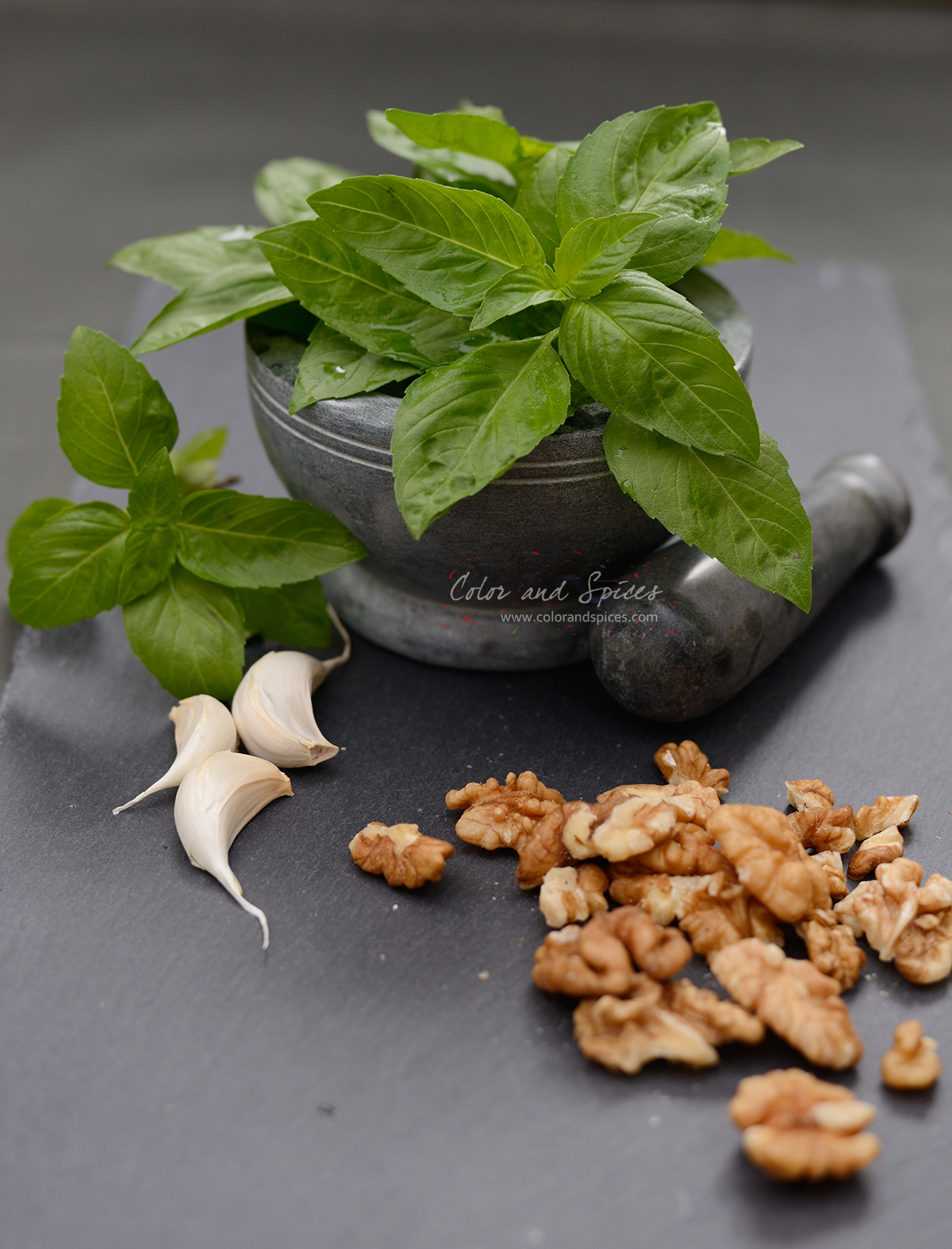 Color and Spices: Basil pesto...