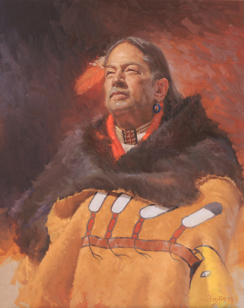 gary art studio: Believing the great spirit, my good friend, Sky Red Hawk