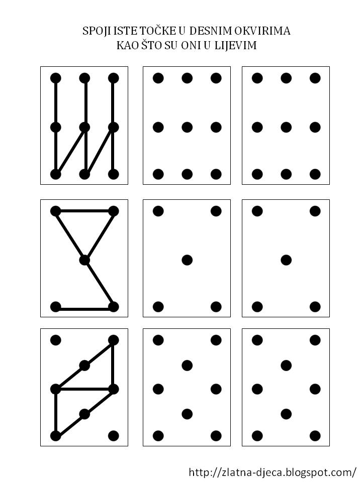 Zlatna djeca: "Spoji točke" - vježbe preciznosti