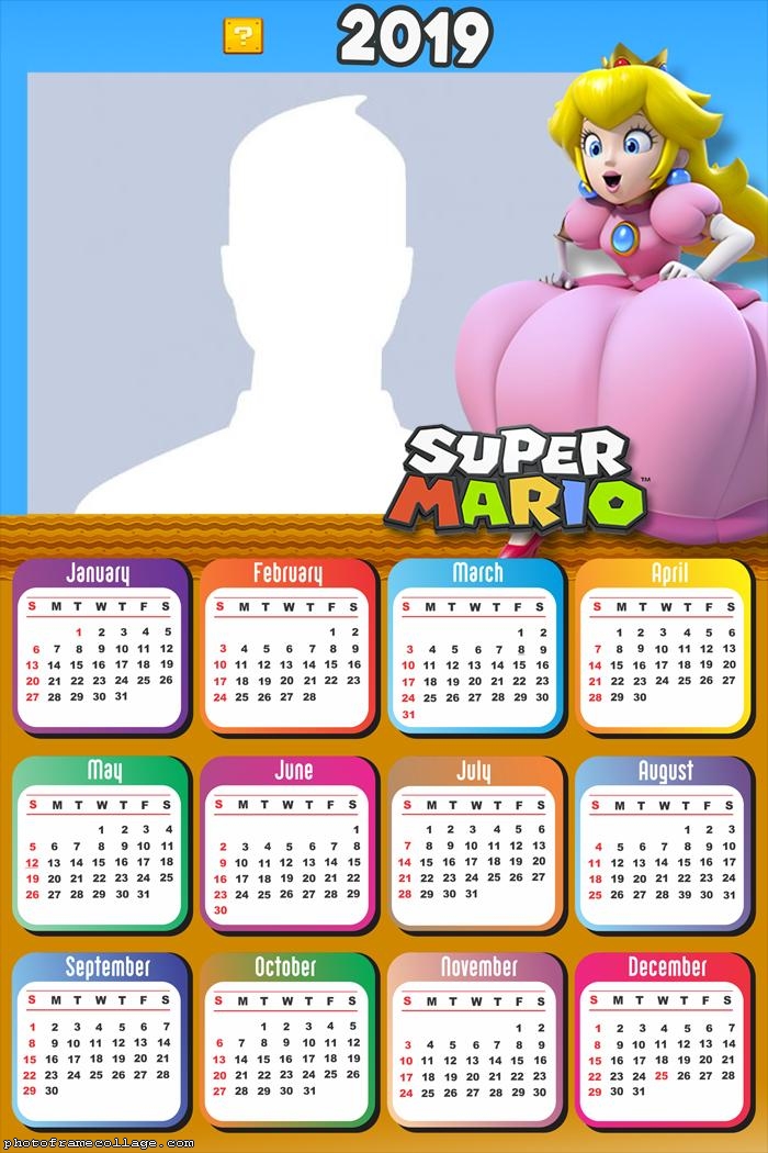 Calendario 2019 de Super Mario Bros para Imprimir Gratis. - Oh My ...