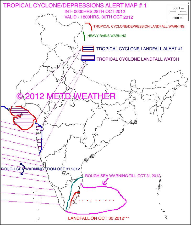 METD WEATHER: TROPICAL CYCLONE/DEPRESSION ALERTS FOR INDIA