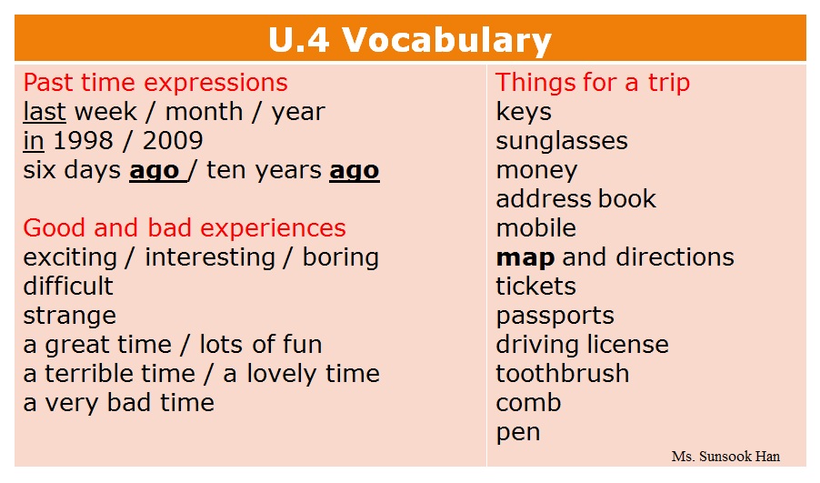 ELI 102: Unit 4 Changes