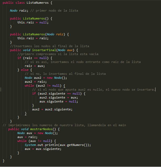 Listas Simplemente Enlazadas en Java
